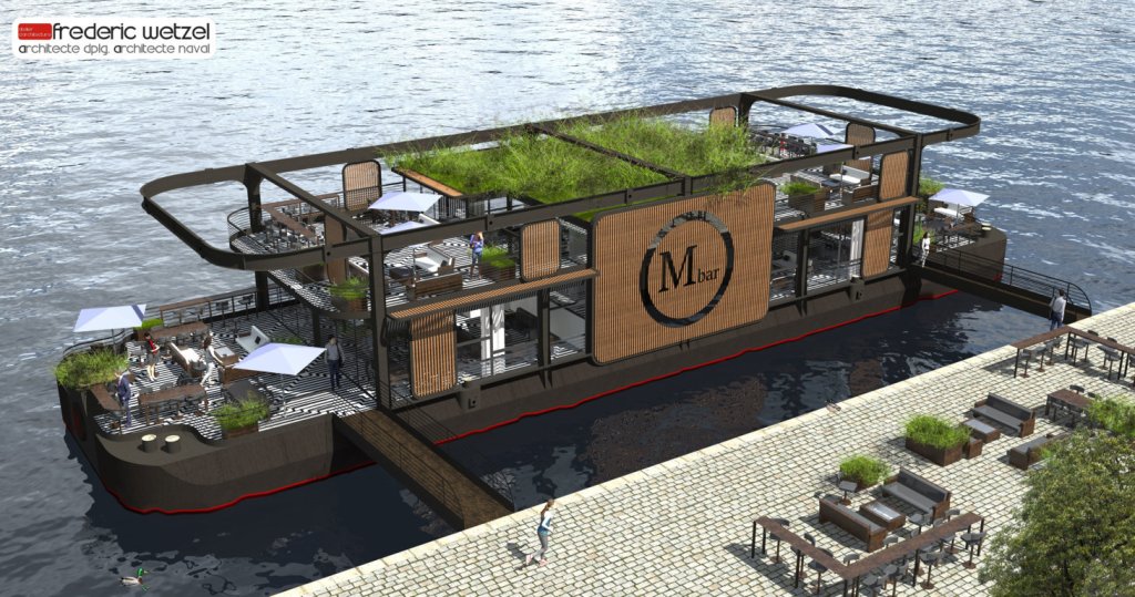 Barge bar restaurant