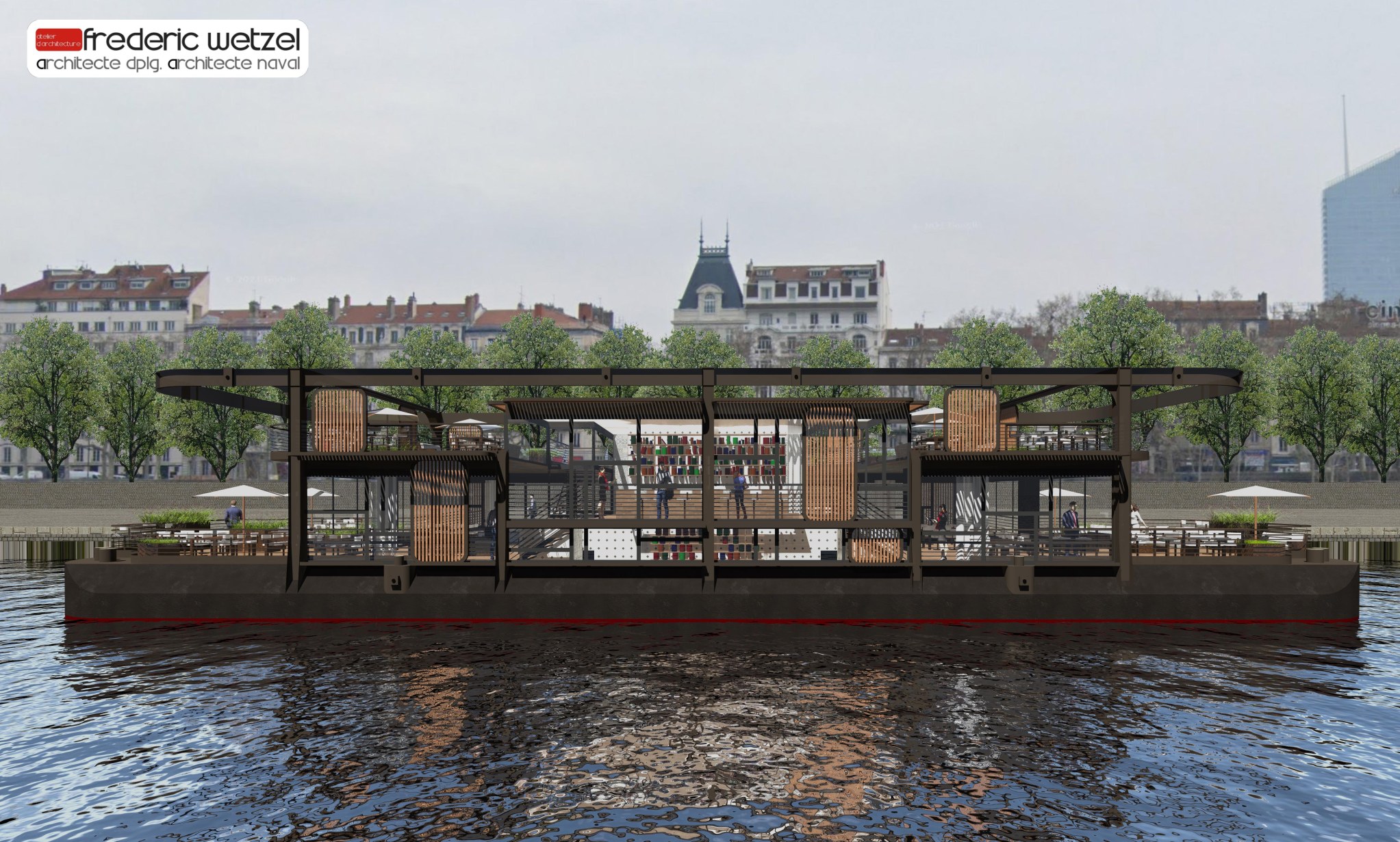 Barge bar restaurant